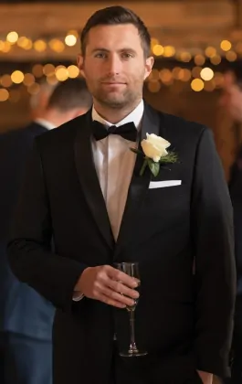 Svart 2-delad Smoking, Finskjorta & Fluga | Dobell